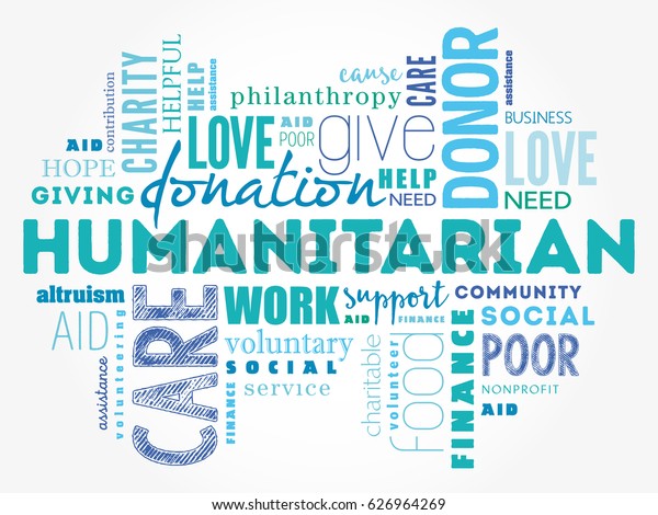 Humanitarian Word Cloud Collage Social Concept Stock Vector (Royalty ...