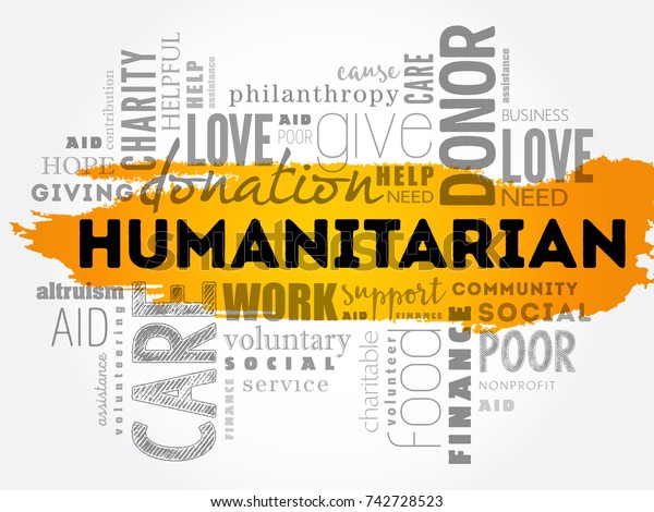 Humanitarian Word Cloud Collage Social Concept Stock Vector (Royalty ...