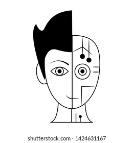 279 Half cyborg face Images, Stock Photos & Vectors | Shutterstock