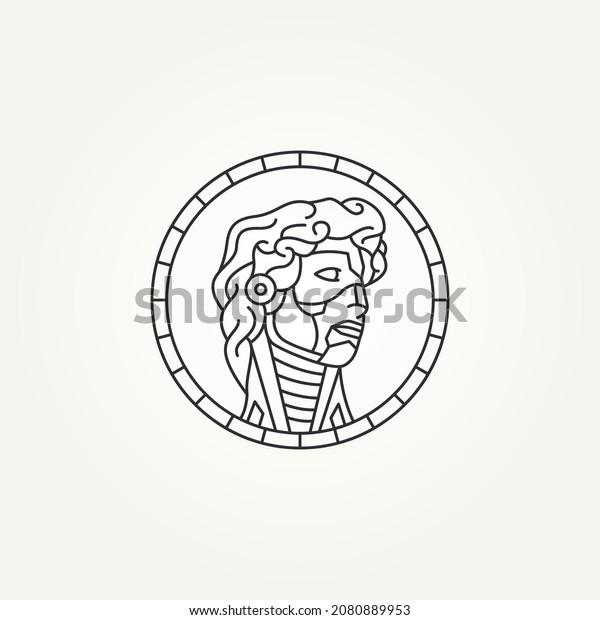 Humanoid Line Art Badge Logo Robotic Stock Vector (Royalty Free ...