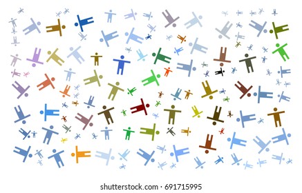 Humans Abstract Vector Illustration Background Texture Stock Vector ...