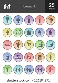 Humans Filled Icons Stock Vector (Royalty Free) 1261942714 | Shutterstock