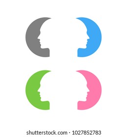 Woman Face Profile Logo Vector Illustration Stock Vector (Royalty Free ...