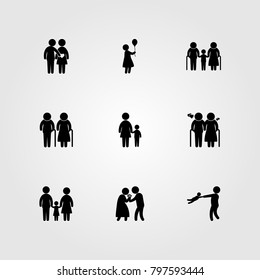 Humans Icon Set Vector Children Baby: เวกเตอร์สต็อก (ปลอดค่าลิขสิทธิ์ ...