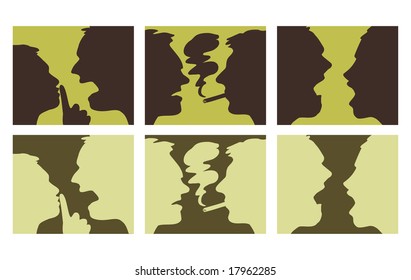 Humans Silhouettes Stock Vector (Royalty Free) 17962285 | Shutterstock