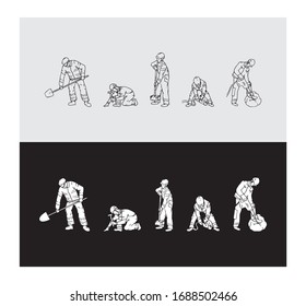 566 Construction activity drawing line worker Images, Stock Photos ...
