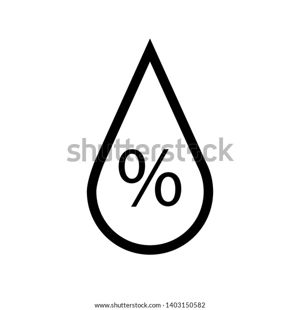 Humidity Icon Climate Weather Element Illustration Stock Vector ...