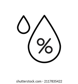 Humidity Outline Icon Vector Illustration Stock Vector (Royalty Free ...