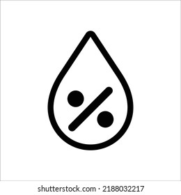 Humidity Percentage Icon Line Vector Graphics Stock Vector (Royalty ...
