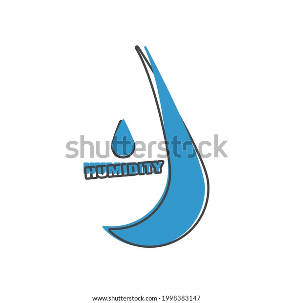 Humidity Vector Icon On Cartoon Style Stock Vector (Royalty Free ...
