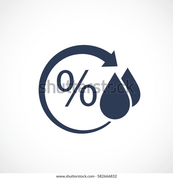 Humidity Vector Pictogram Illustration On White 库存矢量图（免版税）582666832