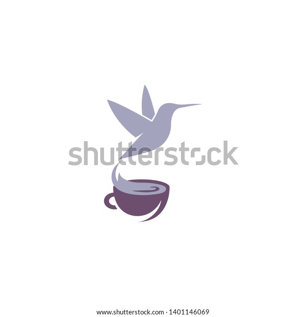 Humming Bird Cafe Logo Humming Bird Stock Vector (Royalty Free ...