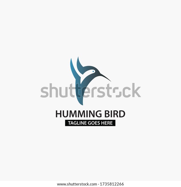 Humming Bird Logo Design Template Vector Stock Vector (Royalty Free ...