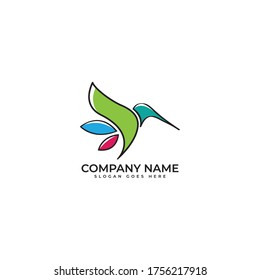 Humming Bird Logo Vector Illustration Stock Vector (Royalty Free ...