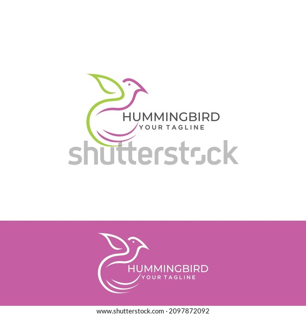Hummingbird Flying Abstract Logo Concept Stock Vector (Royalty Free ...