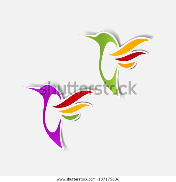 「Hummingbird Sticker」のベクター画像素材（ロイヤリティフリー） 187175606 | Shutterstock