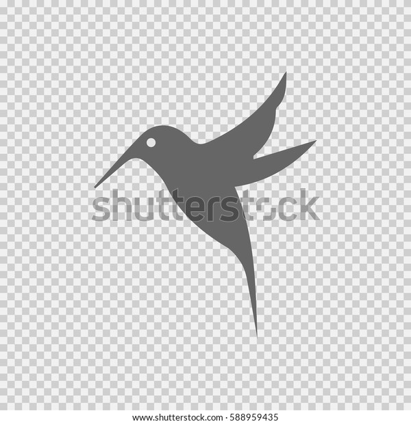 Hummingbird Vector Icon On Transparent Background 库存矢量图（免版税）588959435 ...