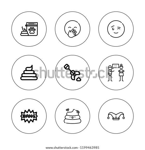 Humor Icon Set Collection 9 Outline Stock Vector (Royalty Free ...