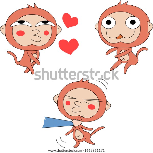 Humorous Comical Character Illustration Set Stock Vector (Royalty Free ...