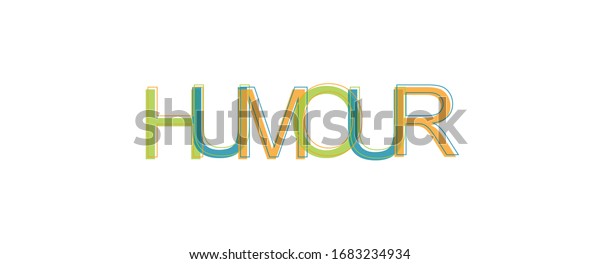 Humour Word Concept Humour Use Cover: เวกเตอร์สต็อก (ปลอดค่าลิขสิทธิ์ ...