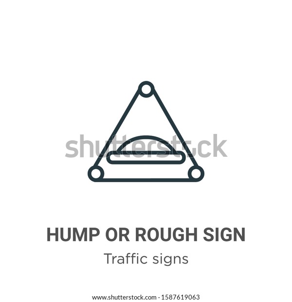 Hump Rough Sign Outline Vector Icon Stock Vector (Royalty Free) 1587619063