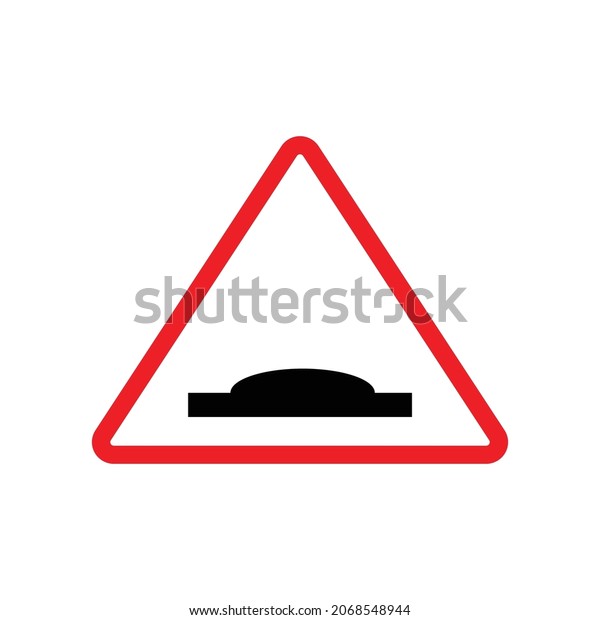 Hump Sign Vector Illustration Road Warning Stock Vector (Royalty Free ...