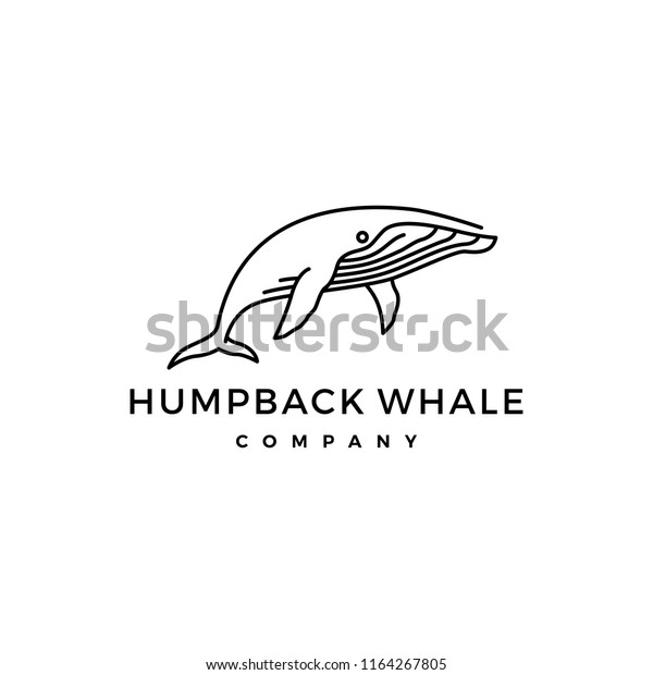 Humpback Whale Logo Icon Vector Illustration Stock Vector (Royalty Free ...