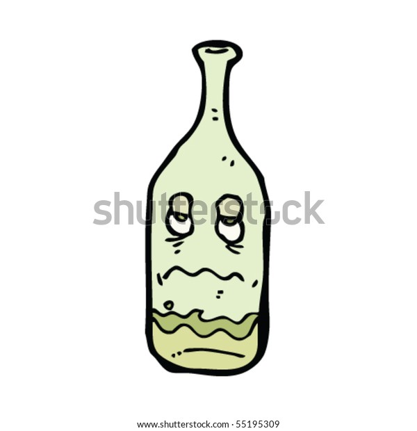 Hung Over Wine Bottle Cartoon Stock Vector (Royalty Free) 55195309 ...