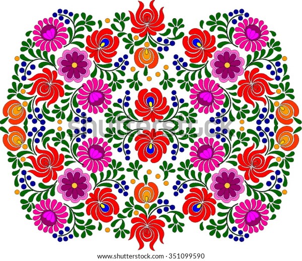 Hungarian Folk Art Stock Vector (Royalty Free) 351099590