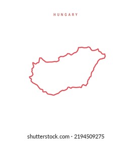 Hungary Editable Outline Map Hungarian Red Stock Vector (Royalty Free) 2194509275 | Shutterstock
