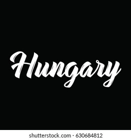 Hungary Text Design Vector Calligraphy Typography Stock Vector (Royalty ...