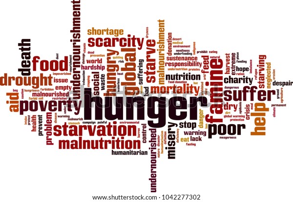 Hunger Word Cloud Concept Vector Illustration 스톡 벡터(로열티 프리) 1042277302 ...