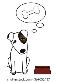 Hungry Dog Stock Vector (Royalty Free) 369051437 | Shutterstock