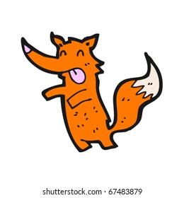 Colorful Doodle Sketchy Fox Animal Character Stock Vector (Royalty Free ...