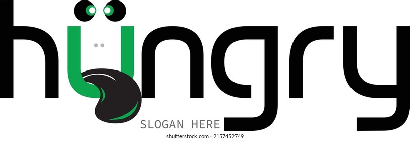 Hungry Lettering Logo Vector Design Simple Stock Vector (Royalty Free ...