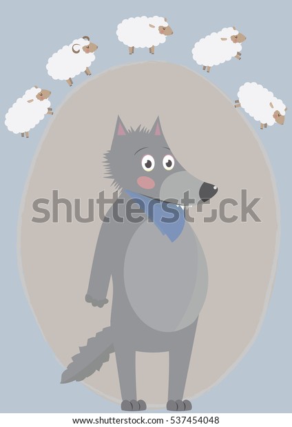 Hungry Like Wolf Vector Illustration Cute Stock Vector (Royalty Free ...