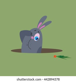 Hungry Rabbit Saver Background Illustration Gaming: vector de stock ...