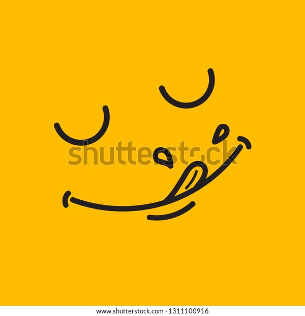 Hungry Tongue Slobber Stock Vector (Royalty Free) 1311100916