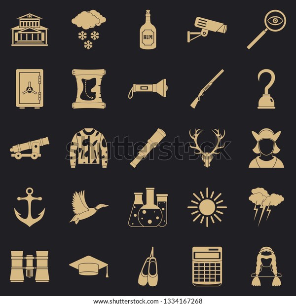 Hunt Icons Set Simple Set 25 Stock Vector (Royalty Free) 1334167268 ...