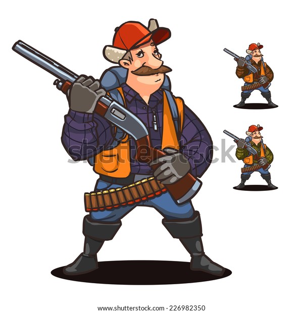 Hunter Cartoon Character Stock Vector (Royalty Free) 226982350