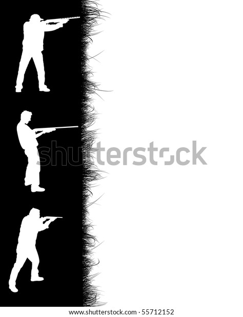 Hunters Frame On White Background Vector: เวกเตอร์สต็อก (ปลอดค่า ...