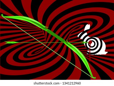 Hunting Bow Abstract Background Bow Target Stock Vector (Royalty Free ...
