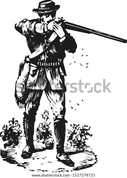 Hunting Hand Drawn Vector Vector Illustration Stock Vector (Royalty ...
