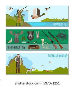 Hunting Headers Website Vector Wild Birds Stock Vector (Royalty Free ...