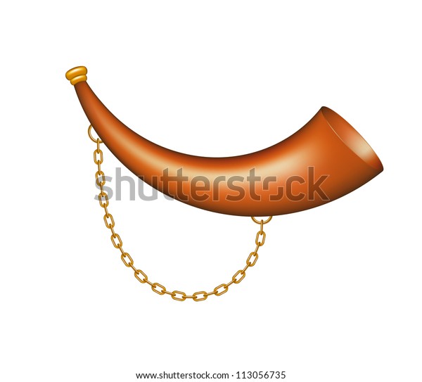 Hunting Horn Stock Vector (Royalty Free) 113056735