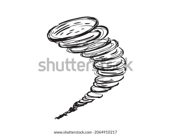 Hurricane Hand Drawn Illustration Vector Stock Vector (Royalty Free ...