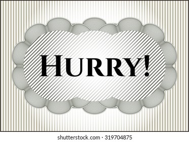 Hurry Colorful Poster Stock Vector (Royalty Free) 319704875 | Shutterstock