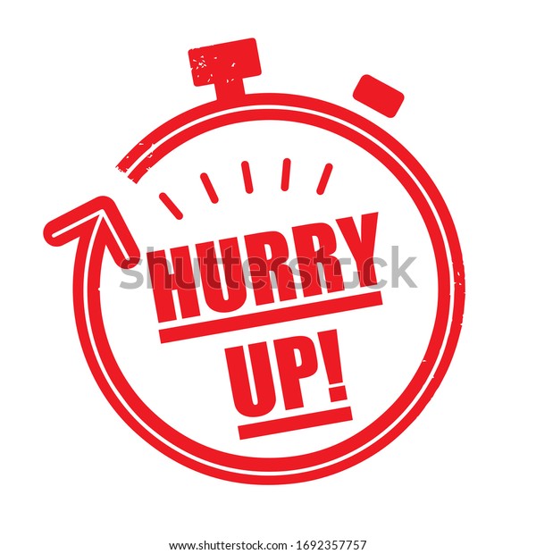 Hurry Vector Illustration Red Rubber Stamp Stock Vector (Royalty Free ...