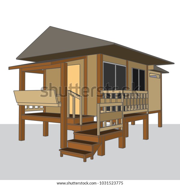 Hut Building Vector Illustration Image 3 Stock Vector (Royalty Free ...