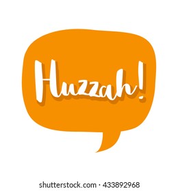 Huzzah Brush Lettering Vector Illustration Design Stock Vector (Royalty ...